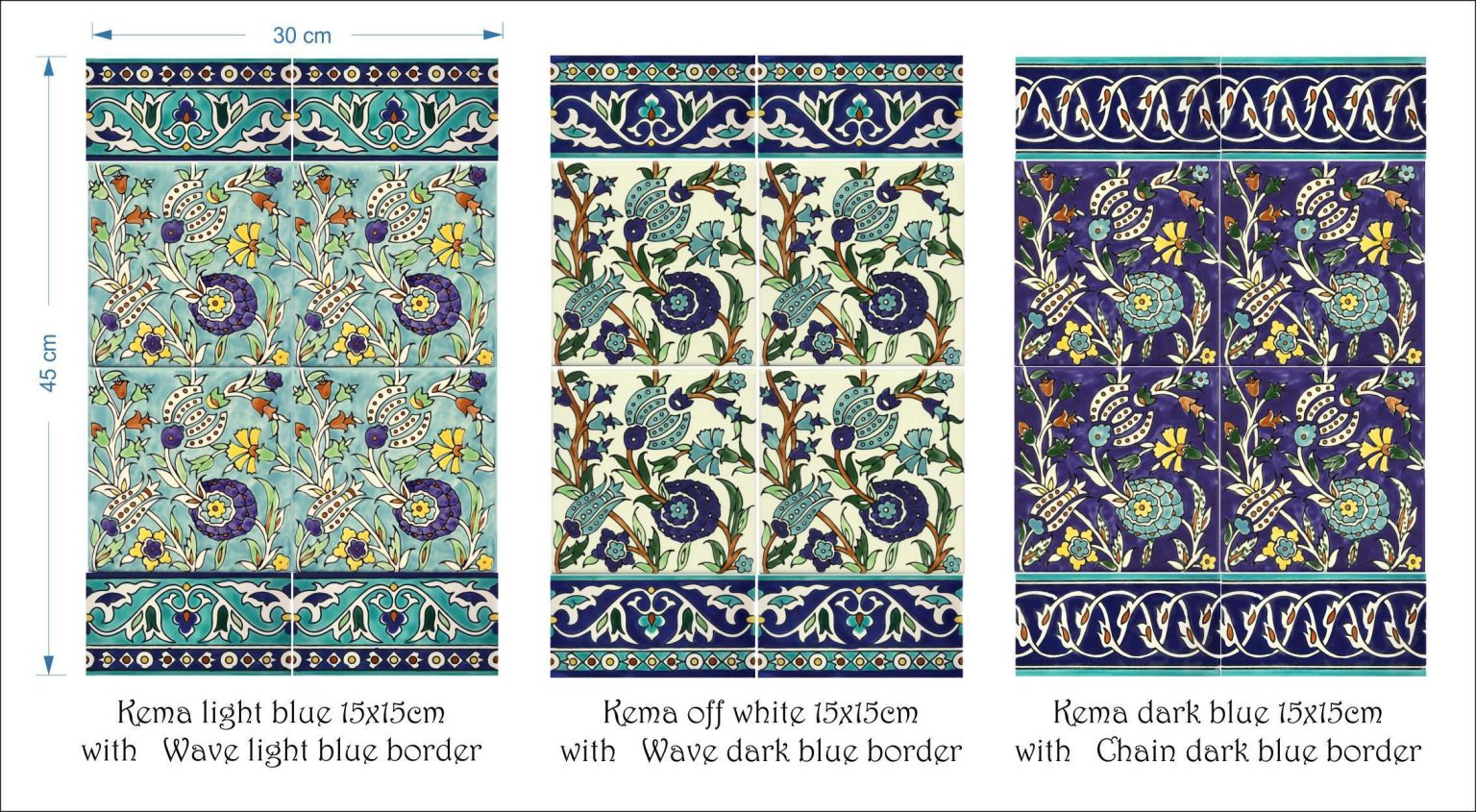 Bathroom Decorative Tiles | Hand-Painted Ceramic | Balian