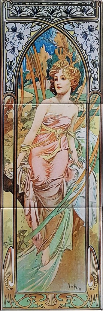 Alphonse Mucha Tiles | Hand-Painted Ceramic | Balian