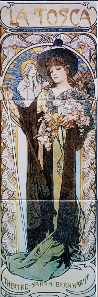 Alphonse Mucha Tiles | Hand-Painted Ceramic | Balian